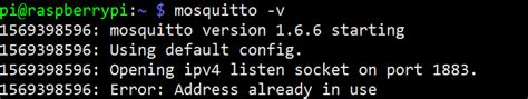Mosquitto MQTT Raspberry Pi