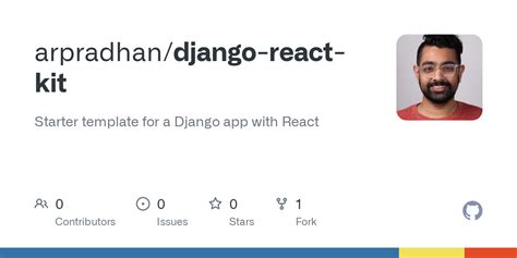 Github Arpradhandjango React Kit Starter Template For A Django App