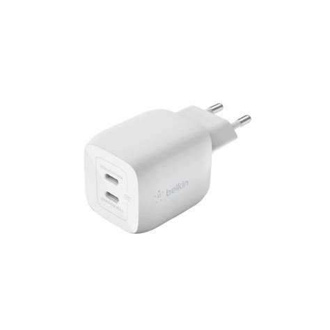 Belkin Boostcharge Pro Dual W Usb C Gan Wall Charger With Pps White Geewiz