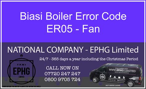 Biasi Boiler ER05 Fault Code Fan