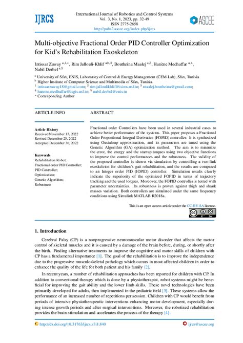 Pdf Multi Objective Fractional Order Pid Controller Optimization For