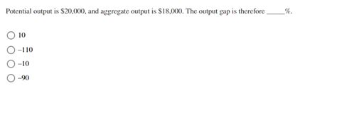 Solved Potential Output Is 20000 And Aggregate Output Is