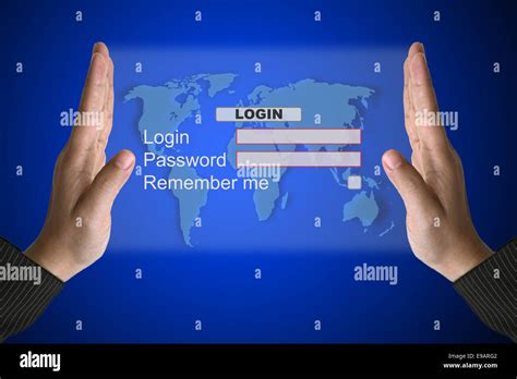 System Login Interface Stock Photo Alamy