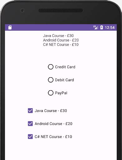 Android Checkboxes The Java Code