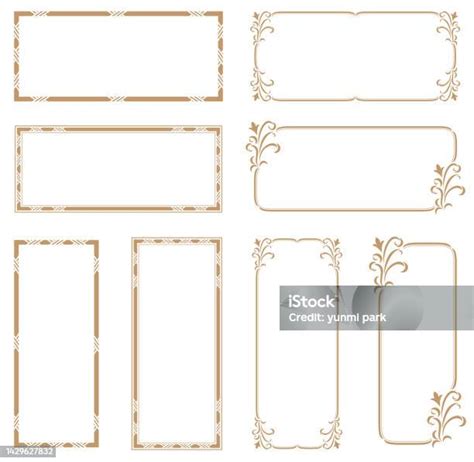 가로로 길쭉한 Bannera 세로로 길쭉한 Bannera 제목으로 사용하기에 좋은 배너 프레임에 대한 스톡 벡터 아트 및 기타 이미지 Istock
