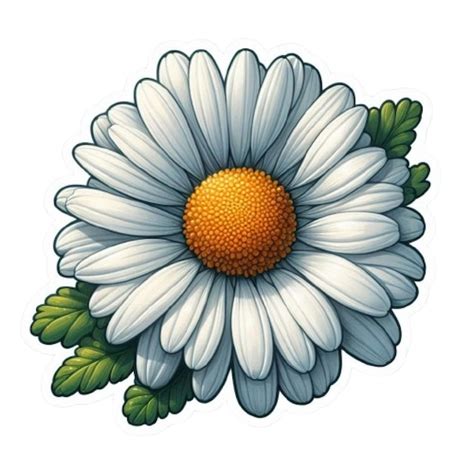 Daisy Bloom Sticker Premium Ai Generated Vector