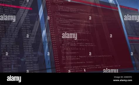 Animation Of Computer Language Mathematical Equation And Diagrams Low Angle Stock Video