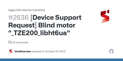 Device Support Request Blind Motor Tze200libht6ua · Issue 2636