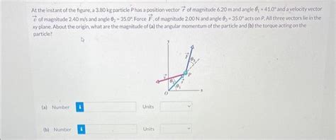 Solved At The Instant Of The Figure A 3 80 Kg Particle P