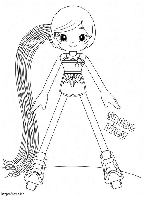 スケートルーシー ぬりえ 塗り絵