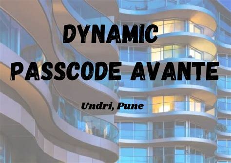 ppt dynamic passcode avante pune brochure pdf powerpoint presentation