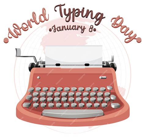 Free Vector World Typing Day Banner Design