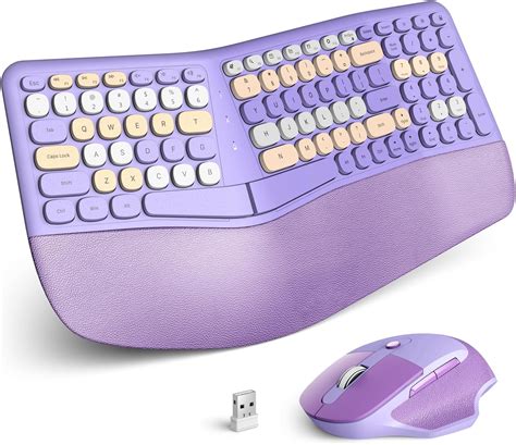 Mofii Wireless Ergonomic Keyboard And Mouse Combo Comfortable Split Keyboard With