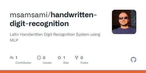 GitHub Msamsami Handwritten Digit Recognition Latin Handwritten