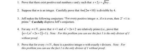 Solved Prove That There Exist Positive Real Numbers X And Chegg