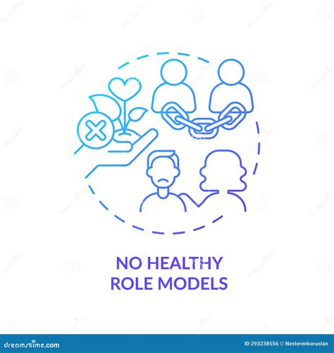 2d Gradient Icon No Healthy Role Models Concept Stock Vector Illustration Of Creative Line