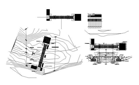 Vehicular Bridge Elevation Section Plant Profile And Construction Drawing Details Dwg File