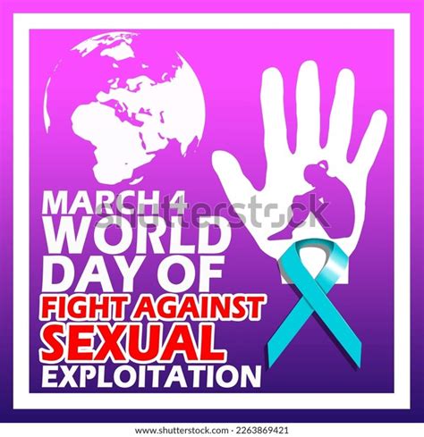 World Day Fight Against Sexual Exploitation Over 16 Royalty Free