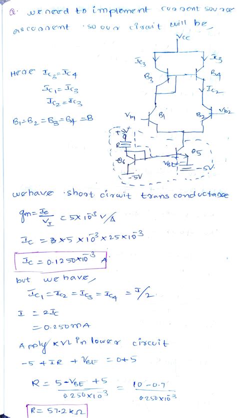 Solved Design The Circuit Using A Basic Current Mirror To Implement The Course Hero