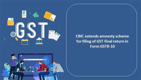 CBIC Extends Amnesty Scheme For Filing Of GST Final Return In Form GSTR 10 Lexplosion