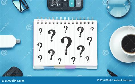 Question Marks On Notepad Business Concept Stock Image Image Of