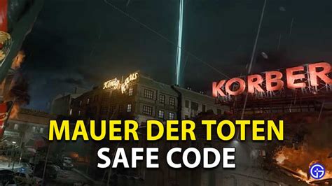 Mauer Der Toten Safe Code Cod Cold War How To Get