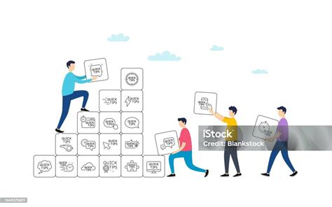 Quick Tips Line Icons Set Of Helpful Tricks Solution And Quickstart Guide Vector Stock