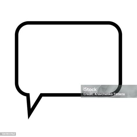 사각형 채팅 아이콘입니다 윤곽 예술 메일 사인입니다 대화 상자 엠블럼 통신 메시지 벡터 그림입니다 스톡 이미지 0명에 대한 스톡 벡터 아트 및 기타 이미지 Istock