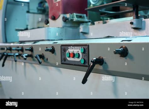 Control Panel With Buttons And Levers On Machine Stock Photo Alamy