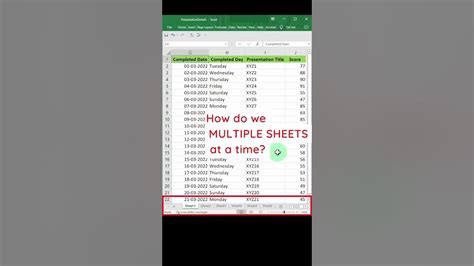 Hide And Delete Multiple Sheets In Excel Shorts Youtubeshorts Excel Exceltipsandtricks Youtube