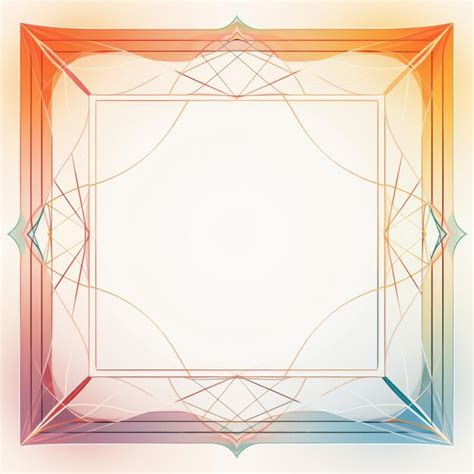 Premium Photo A Square Frame With An Abstract Design On A White Background