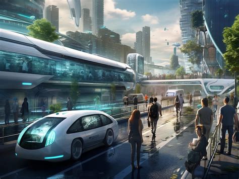 Premium Photo Autonomous Vehicles In Smart City Ai Generated
