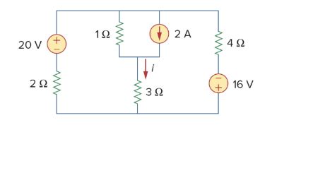 Solved Use Mesh Current To Find The Current I In The Circuit Chegg Com