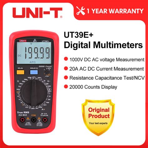 Uni T Digital Multimeter Ut39e Uni T 20a 1000v Ac Dc Handheld Multimeter Ture Rms Tester With