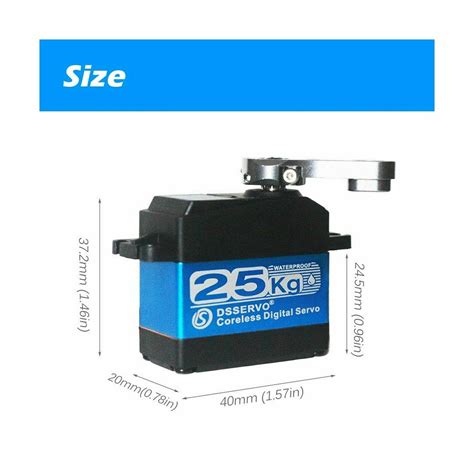Ds3225sg 25kg 180° Waterproof Coreless Digital Servo Motor 7 4v Metal Gear Alise Operations