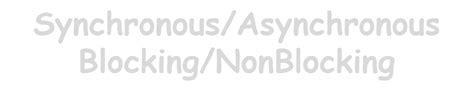 Synchronousasynchronous Blockingnonblocking Development Story