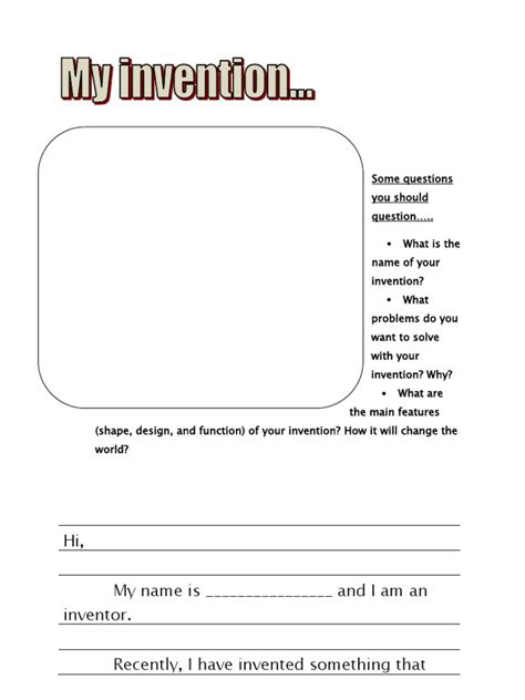 Invention Essay Template Pdf