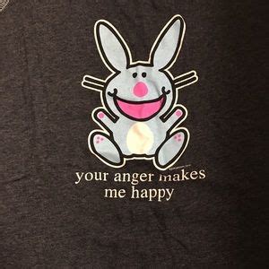 Hot Topic Tops Funny Angry Bunny 34 Length Tee From Hot Topic