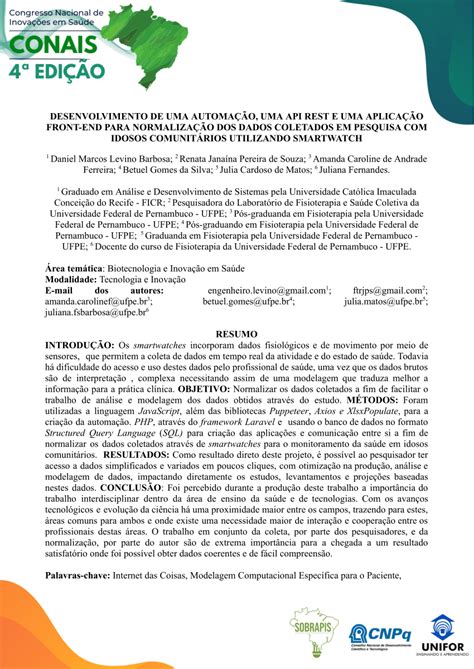 Pdf Desenvolvimento De Uma AutomaÇÃo Uma Api Rest E Uma AplicaÇÃo