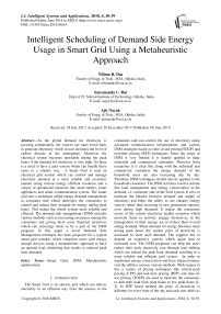 Intelligent Scheduling Of Demand Side Energy Usage In Smart Grid Using A Metaheuristic Approach