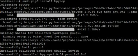 Terminal Resource Monitoring Using BpyTop RackNerd