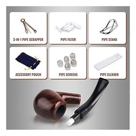 Tobacco Pipe Kit Premium Wood Smoking Pipe The Perfect T Set For