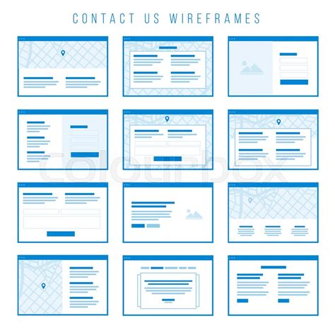 Wireframe Components To Build Your Own Stock Vector Colourbox