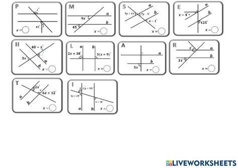 Пирамида 7 класс углы при паралельных прямых Online Exercise For Live Worksheets