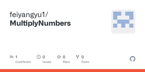 Github Feiyangyu1multiplynumbers