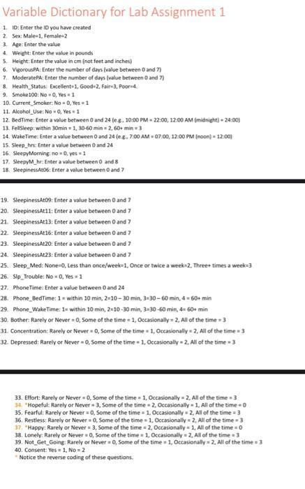Solved Lab 1 Assignment Part 1 Data Creation Total 2