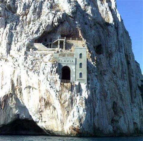 Porto Flavia Cliffside Port In Masua Italy Porto Flavia Sardinia