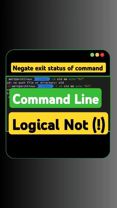 Logical Not In Command Line Reverse Exit Status Of Command In Script