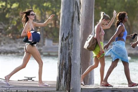kendall jenner and hailey bieber sexy bikini in jamaica the fappening