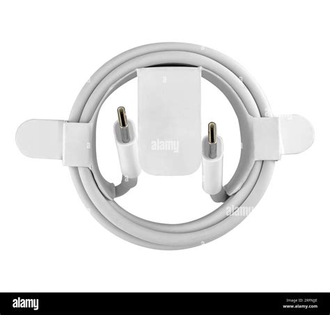 Cable With Type C Connector Insulated On White Background Stock Photo Alamy